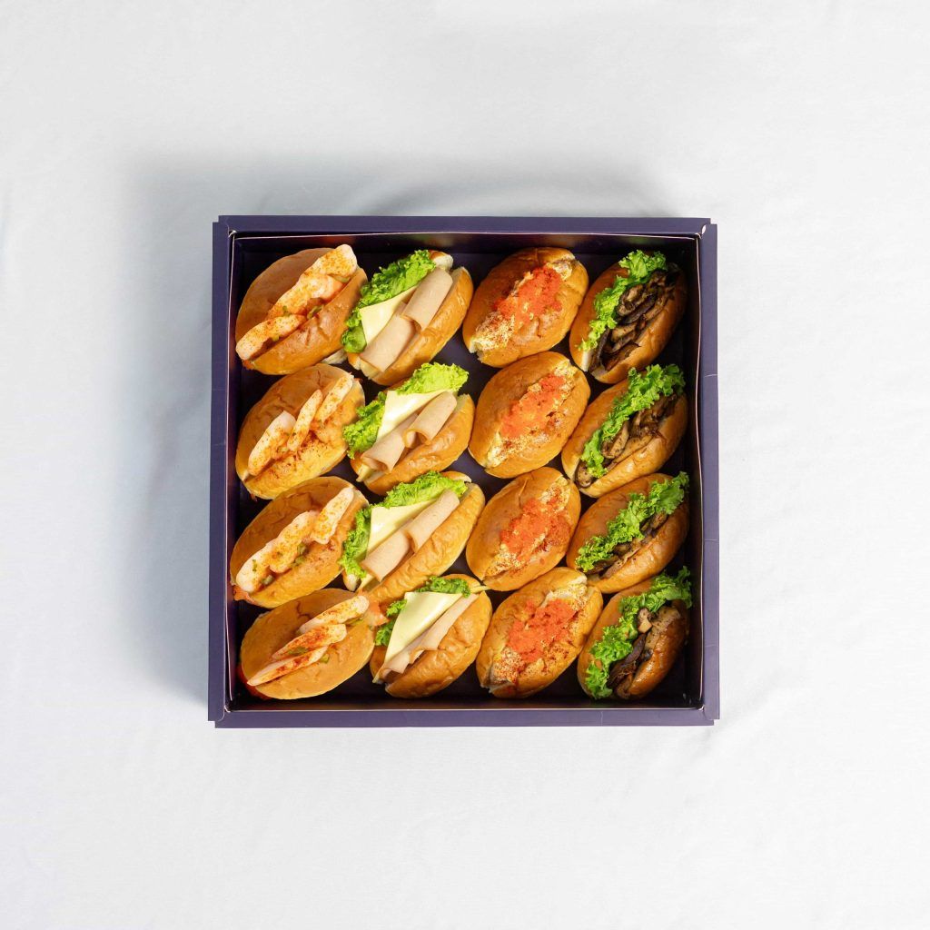 Canapé Box | Mini Brioche Party Platter (16pcs) - Delivery theplatteringco