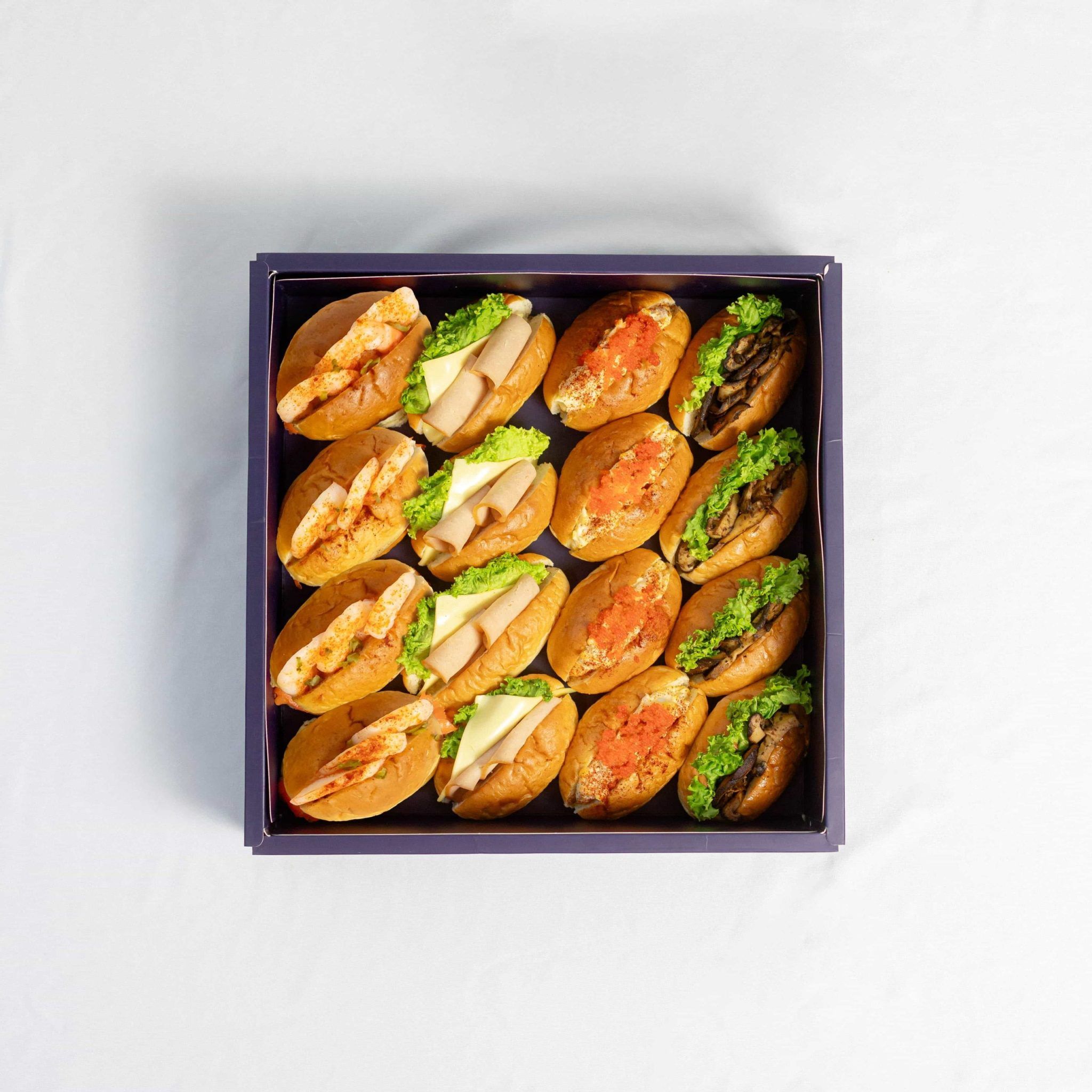 Canapé Box | Mini Brioche Party Platter (16pcs) - Delivery theplatteringco