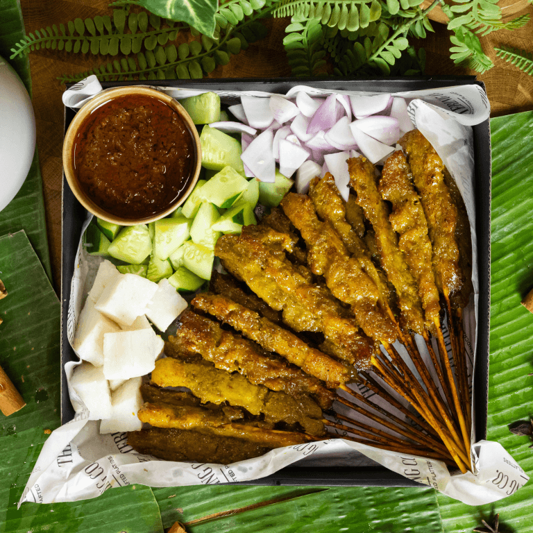 Jumbo Satay In A Box Food Delivery | The Plattering Co.
