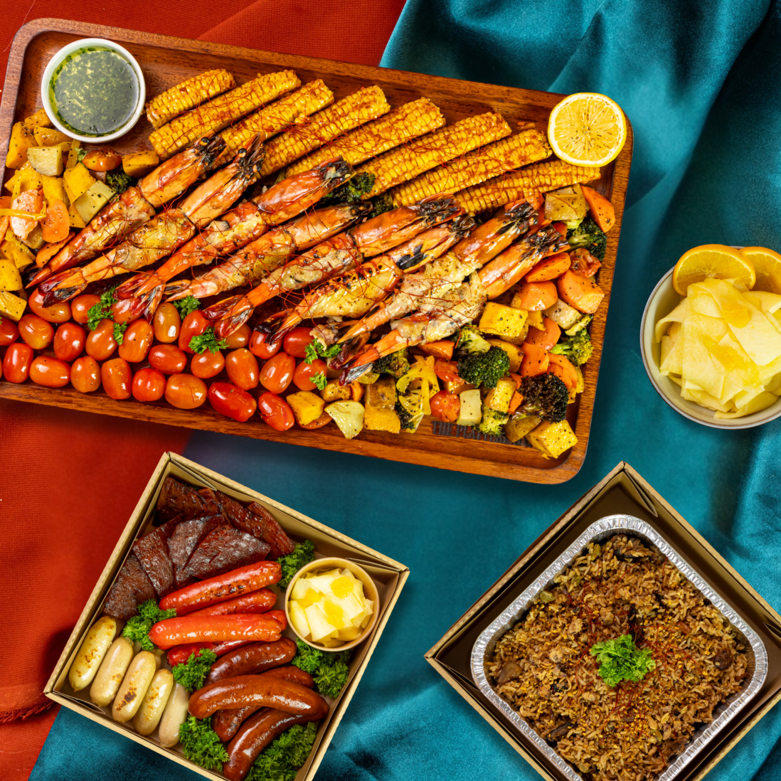 Golden King Tiger Prawns with Truffle Black Garlic Cream Bundle (serves ...